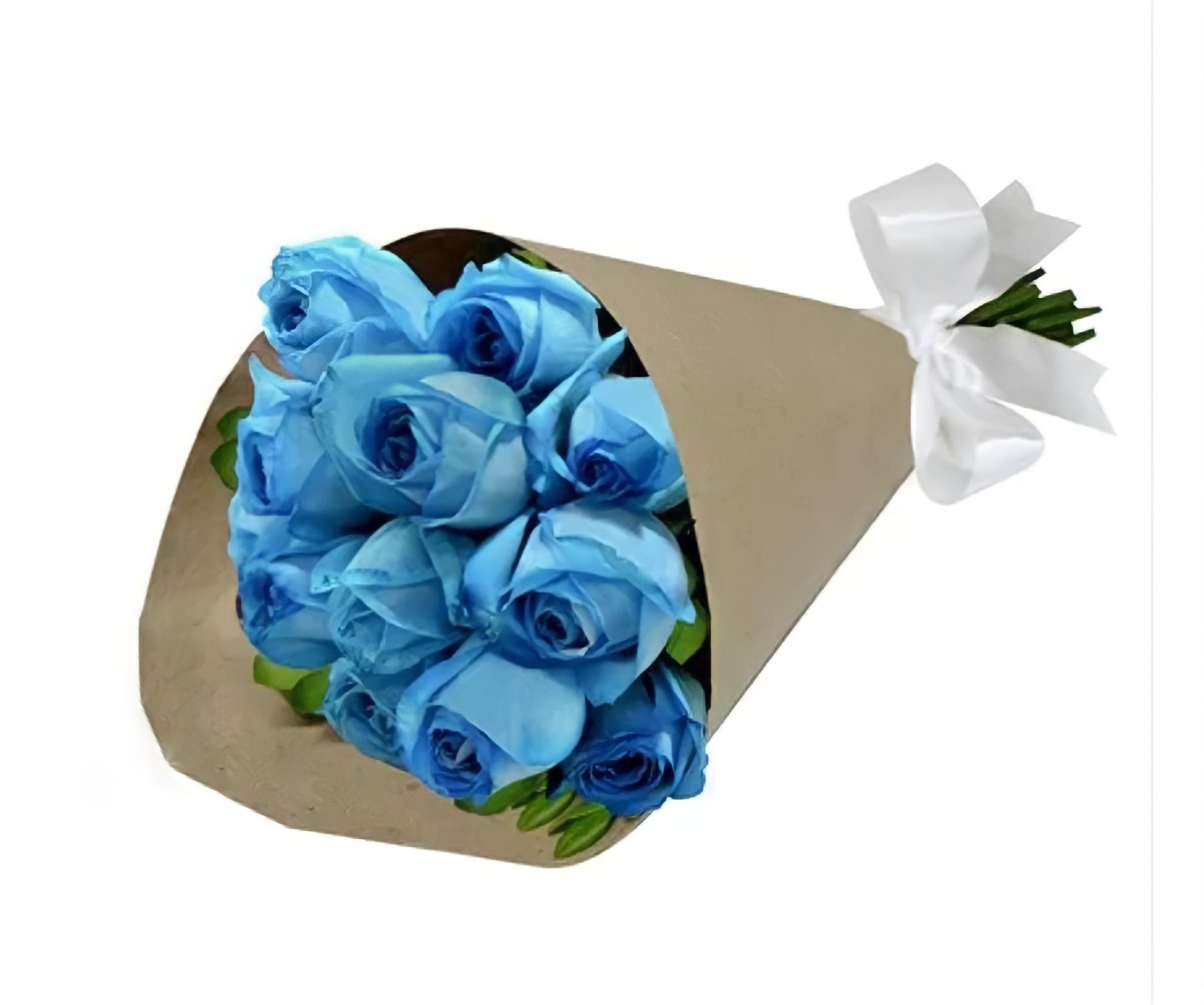 Bouquet de Rosas Azuis no kraft | Camélia Flores